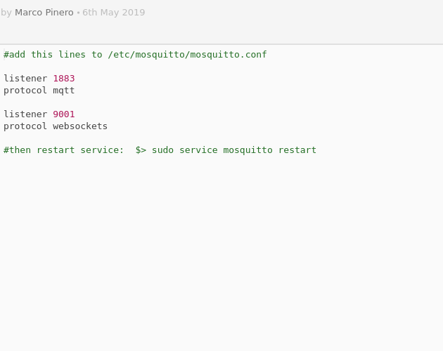 Ubuntu/Mosquitto: Enable mqtt service - Codepad Ubuntu/Mosquitto: Enable mqtt service - Codepad